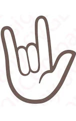 Stickers NW-I love you ASL Hand – Gilbert Pecan