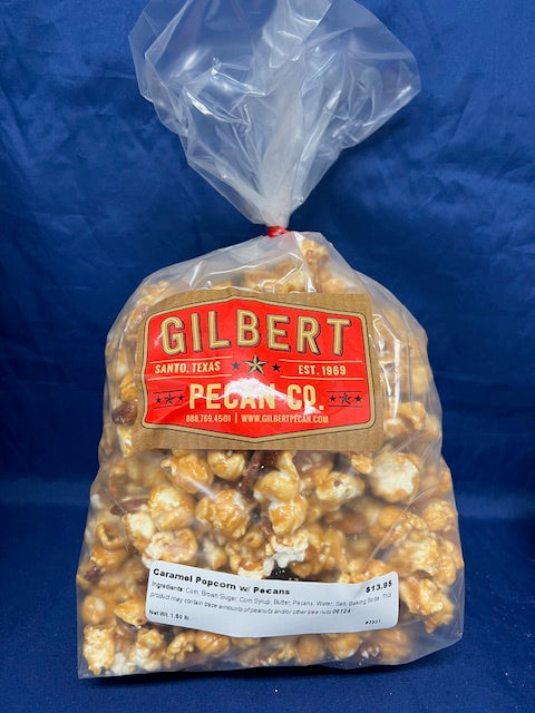 Caramel Popcorn with Pecans Large Bag – Gilbert Pecan