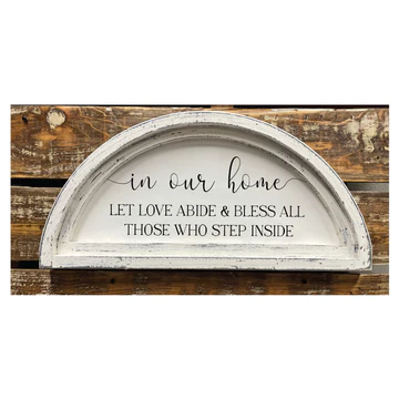 Half Moon Frame In Our Home – Gilbert Pecan